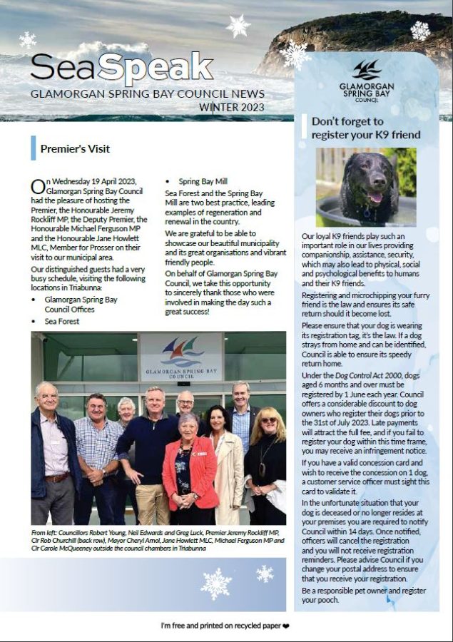 NEWSLETTERS – GLAMORGAN SPRING BAY COUNCIL